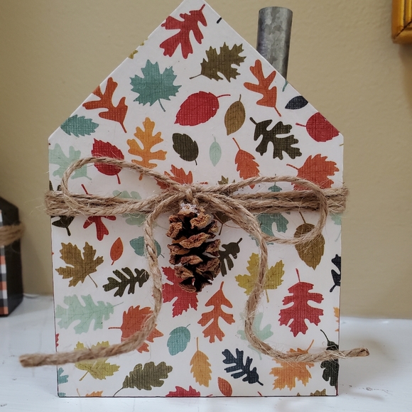 Handmade | Holiday | Mini Wood House Fall Themed Set Of Three Houses ...